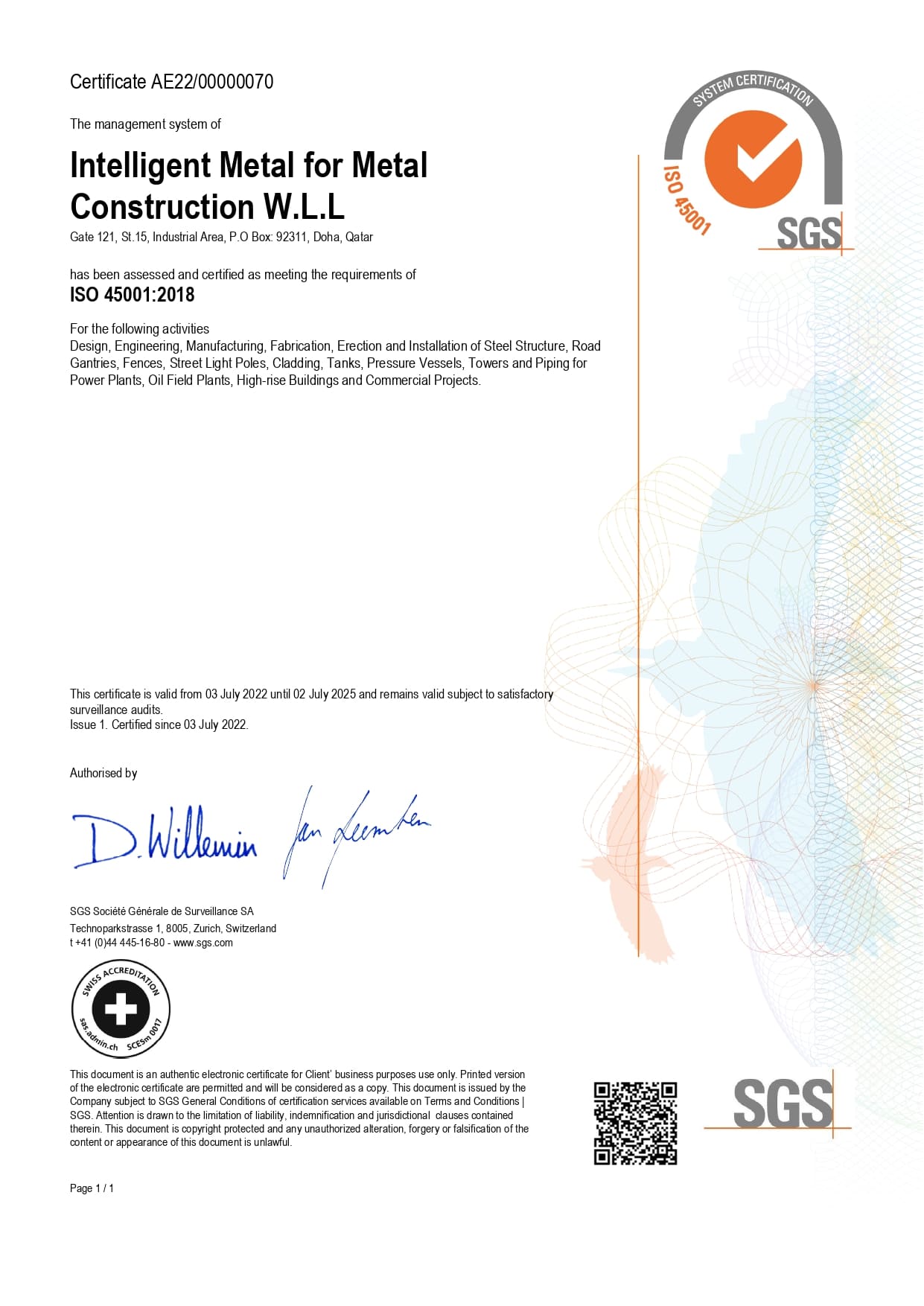 Certifications - IMC